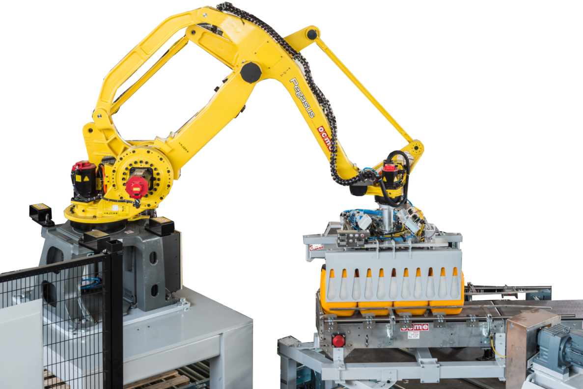 Pegasus - Robotic palletizer with row gripper | OCME